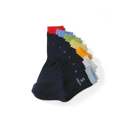 Tchibo - 7 Paar Socken - Kinder - Gr. 35-38 - dunkelblau