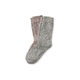 Tchibo - 2 Paar Kuschelsocken - Damen - Gr. 39-42 - dunkelrot