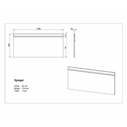 Tchibo - Spiegel &raquo;Adana&laquo; - 56,5x135,5x5,5cm - wei&szlig; - Glas / Holz / Holz
