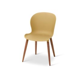 Tchibo - Garten-Schalenstuhl - 50,5x54x80cm - gelb - Polypropylen / Eukalyptusholz