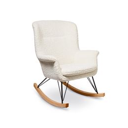 Tchibo - Schaukelstuhl mit Boucl&eacute;-Stoff - 72x91x97cm - schwarz - Polyester / Polyurethan / Metall