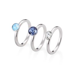 Tchibo - Ring-Set - Damen - Gr. 18 - silber