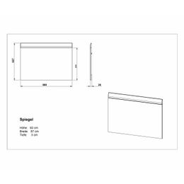 Tchibo - Spiegel &raquo;Adana&laquo; - 56,5x96,5x4,5cm - wei&szlig; - Glas / Holz / Holz