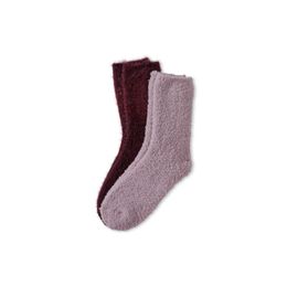 Tchibo - 2 Paar Kuschelsocken - Damen - Gr. 35-38 - bordeaux