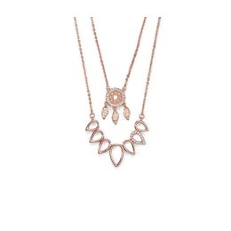 Tchibo - Layer-Kette mit Zirkonia-Steinen - wei&szlig;