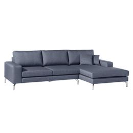 Max Winzer Ecksofa - 294x175x87cm - silber - Polyester / Holz / Metall
