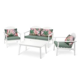 Tchibo - Gartensofa-Set &raquo;Santorini&laquo; - 66x73,5x77,5cm - wei&szlig; - Eukalyptusholz / Polyester / Polyurethan
