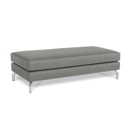 Max Winzer XXL-Hocker - 160x71x45cm - silber - Polyester / Holz / Metall