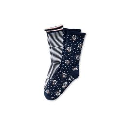 Tchibo - 2 Paar Antirutsch-Socken - Damen - Gr. 35-38 - dunkelblau