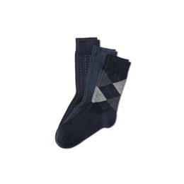 Tchibo - 3 Paar Socken - Herren - Gr. 44-46 - dunkelblau