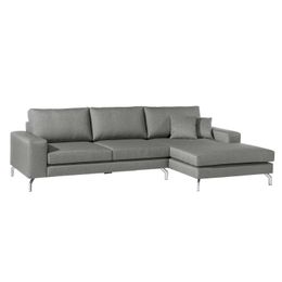 Max Winzer Ecksofa - 294x175x87cm - silber - Polyester / Holz / Metall