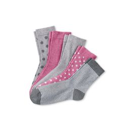 Tchibo - 5 Paar Socken - Damen - Gr. 35-38 - dunkelgrau