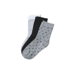 Tchibo - 3 Paar Damen-Socken - Damen - Gr. 39-42 - silber