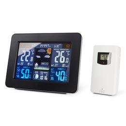 Tchibo - Funk-Wetterstation mit LED-Farbdisplay - schwarz