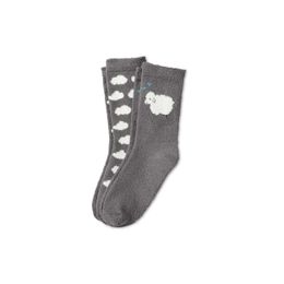 Tchibo - 2 Paar Kuschelsocken - Damen - Gr. 35-38 - wei&szlig;