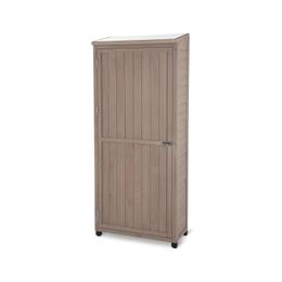 Tchibo - Gro&szlig;er Gartenschrank &raquo;Jonte&laquo; - 70x38,3x170cm - schwarz - Holz / Stahl / Kunststoff