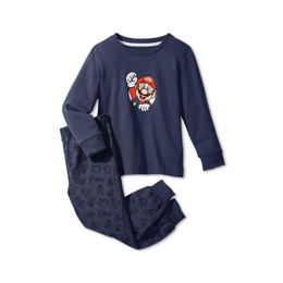 Tchibo - Schlafanzug &raquo;Super Mario&laquo; - Jungen - Gr. 98/104 - dunkelblau/print