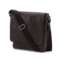 Tchibo - Leder-Crossbag - dunkelbraun