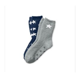 Tchibo - 2 Paar Kuschelsocken - Kinder - Gr. 39-42 - blau