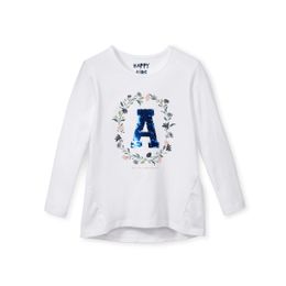 Tchibo - Langarmshirt mit Wendepailletten - M&auml;dchen - Gr. 146/152 - wei&szlig;