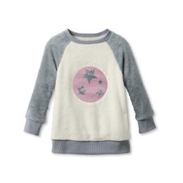 Tchibo - Kuschelsweatshirt mit Wendepailletten - M&auml;dchen - Gr. 146/152 - wei&szlig;