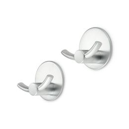 Tchibo - 2 selbstklebende Doppelhaken - silber