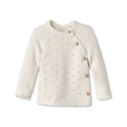 Tchibo - Baumwoll-Babystrickjacke - Baby - Gr. 74/80 - wei&szlig;