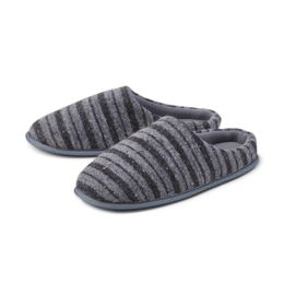 Tchibo - Hausschuhe - Herren - Gr. 40-41 - anthrazit/gestreift