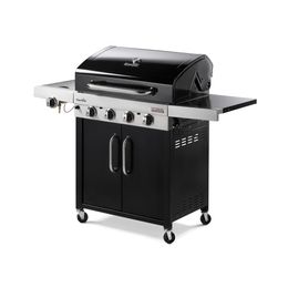 Char-Broil 4-Brenner Gasgrillwagen mit Seitenbrenner - silber