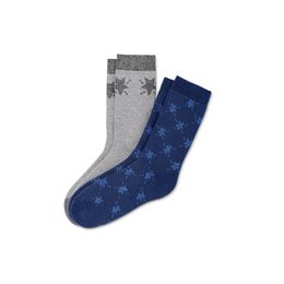 Tchibo - 2 Paar Kuschelsocken - Damen - Gr. 35-38 - dunkelgrau