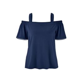 Tchibo - Schulterfreies Jerseyshirt - Damen - Gr. XL - dunkelblau