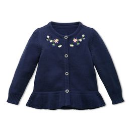 Tchibo - Strickjacke - M&auml;dchen - Gr. 146/152 - blau/gebl&uuml;mt