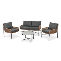 Tchibo - Gartensofa-Set in Bambusoptik - 135x82,5x86cm - anthrazit - Polyethylen / Stahl / Polyzement