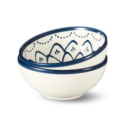 Tchibo - 2 Schalen mit handgemaltem Dekor - creme