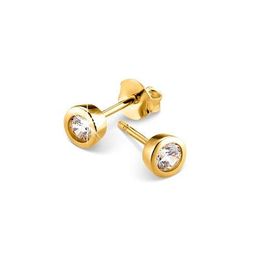 Tchibo - Solit&auml;r-Goldohrstecker mit Zirkonia - gold