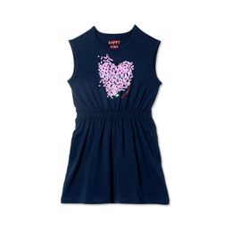 Tchibo - Jerseykleid mit Wendepailletten - M&auml;dchen - Gr. 134/140 - dunkelblau