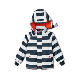 Tchibo - Regenjacke aus recyceltem Material - Gr. 98/104 - dunkelblau/gestreift
