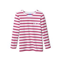 Tchibo - Langarmshirt mit Wendepailletten-Applikation - M&auml;dchen - Gr. 170/176 - wei&szlig;/gestreift