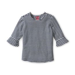 Tchibo - Streifenshirt - M&auml;dchen - Gr. 122/128 - wei&szlig;/gestreift