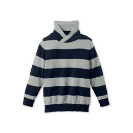 Tchibo - Feinstrickpullover - Jungen - Gr. 146/152 - blau/gestreift