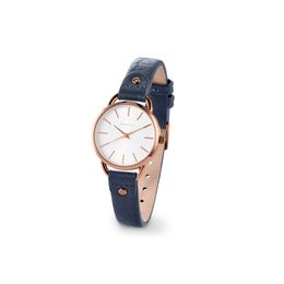 Tchibo - Damenuhr mit Lederarmband - wei&szlig;