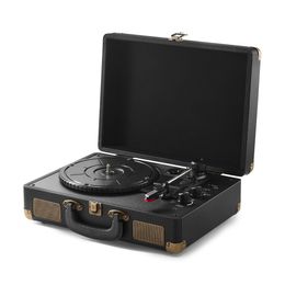 Tchibo - Tragbarer Retro-Plattenspieler mit Bluetooth -Funktion - schwarz