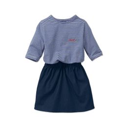 Tchibo - Kleid im Materialmix - M&auml;dchen - Gr. 170/176 - wei&szlig;/gestreift