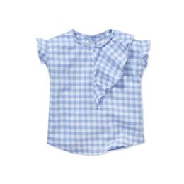 Tchibo - Vichybluse - M&auml;dchen - Gr. 98/104 - hellblau/kariert