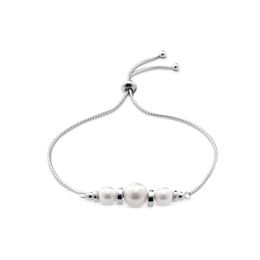 Tchibo - Silberarmband mit Muschelkernperlen - silber