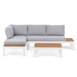 Tchibo - Loungem&ouml;bel-Set - 250x172x87,5cm - hellgrau - Eukalyptusholz / Aluminium / Polyester