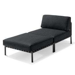 Tchibo - XL-Lounge-Set - 87x87x70cm - schwarz - Aluminium / Polypropylen