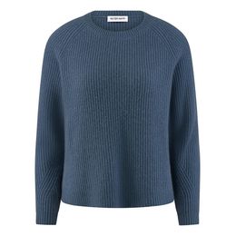 Peter Hahn - Rundhals-Pullover mit Kaschmir, blau, Gr. 48 / XL - Schurwolle