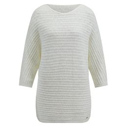 Emilia Lay - Pullover mit U-Boot-Ausschnitt, weiss, Gr. 50 / XL - Baumwolle