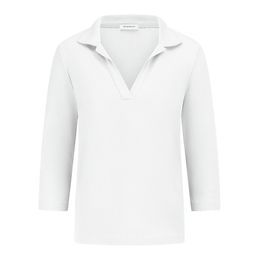 Peter Hahn - Polo-Shirt mit 3/4-Arm, weiss, Gr. 42 / M - Baumwolle